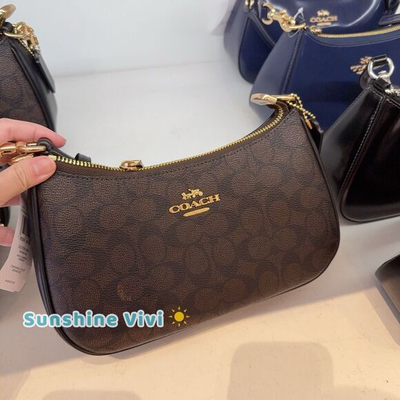 Coach | Bags | Nwt Coach Teri Shoulder Bag In Signature Cv933 ...